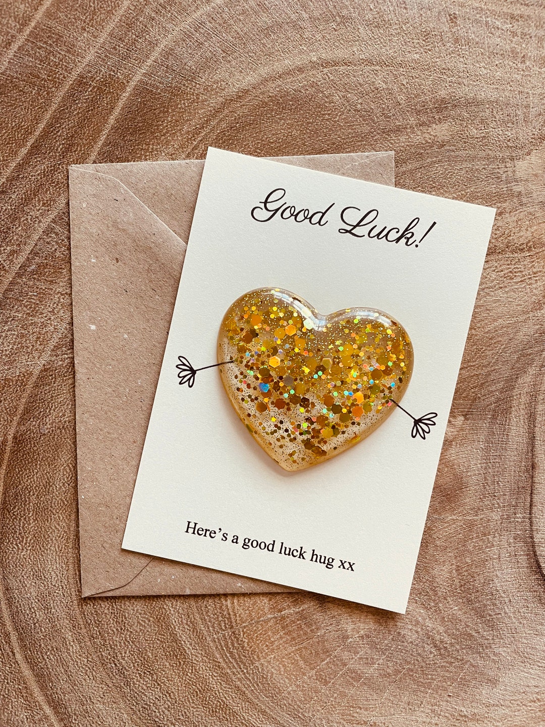 Good Luck Card, Good Luck Gift, Good Luck Pocket Hug, Good Luck Token ...