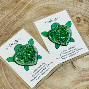 Tiny Turtle Pocket Hug & Hug. Customisable Pocket Hug, Token Gift ...