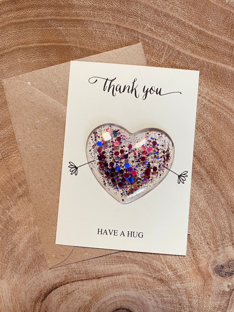 Thank You Pocket Hug Thank You Token Thank You Gift Pocket - Etsy