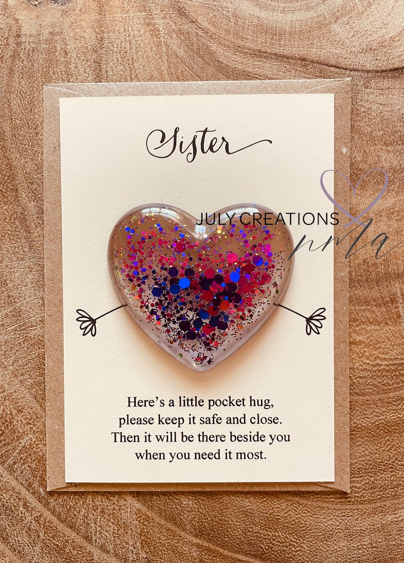 Sister Gift Sister Pocket Hug Sister Gift Token - Etsy