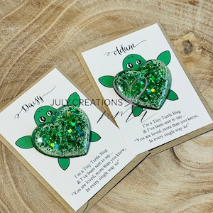 Tiny Turtle Pocket Hug & Hug. Customisable Pocket Hug, Token Gift ...