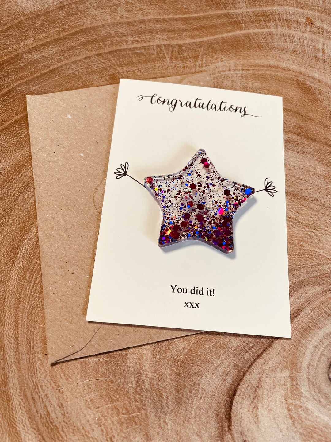 Congratulations Pocket Hug, Well Done Token, Exam Gift, You’re a Star ...