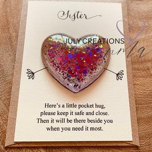 Sister Gift, Sister Pocket Hug, Sister Gift Token - Etsy