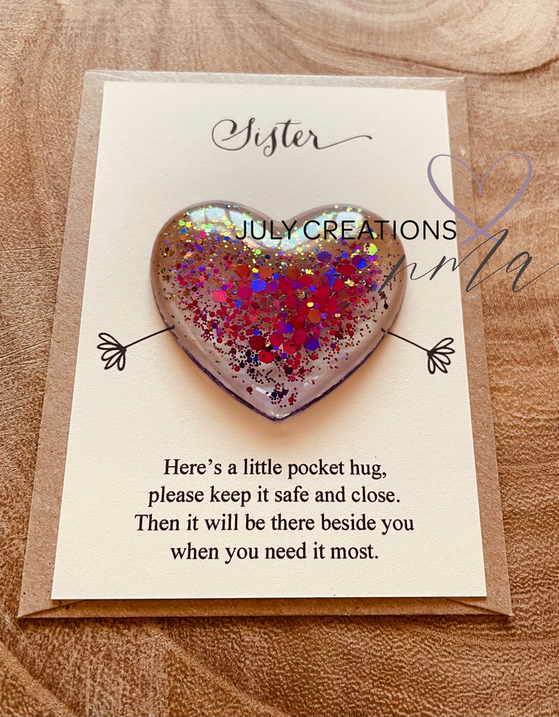 Sister Gift Sister Pocket Hug Sister Gift Token - Etsy