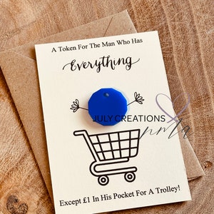 Token Gift for the Man Who Has Everything, Trolley Token Gift, Locker ...