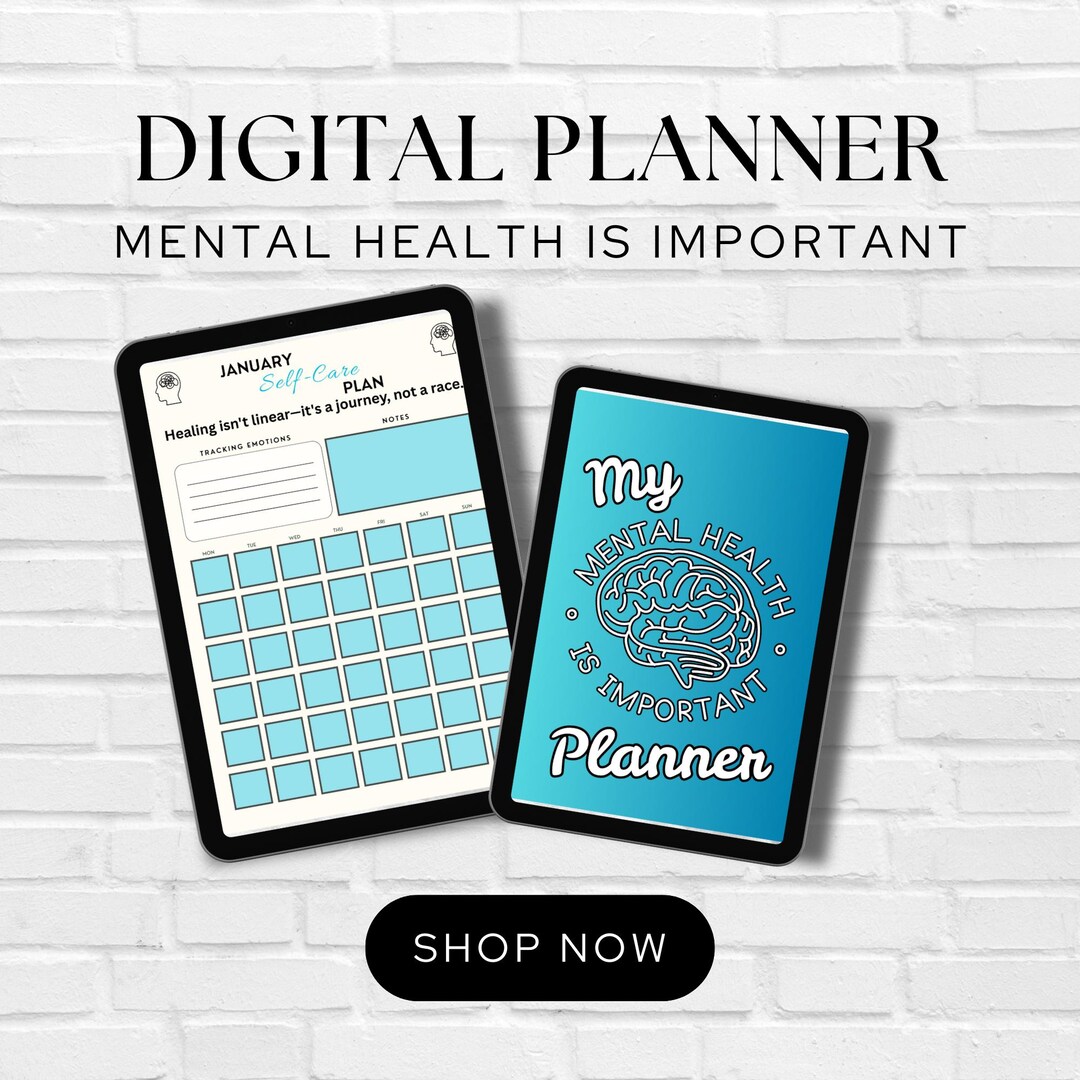 My Mental Health is Important Planner | Printable Self-care and ...