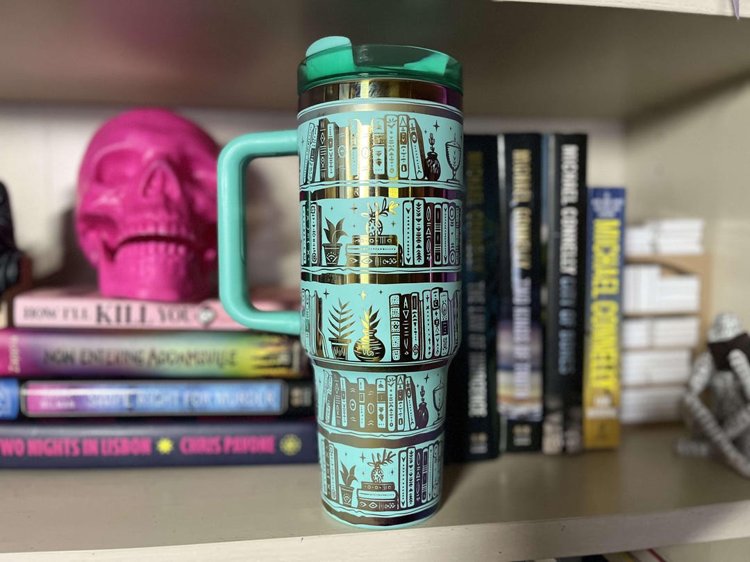 Engraved Book Girlie Cup 40 Oz Book Shelf Cup - Etsy