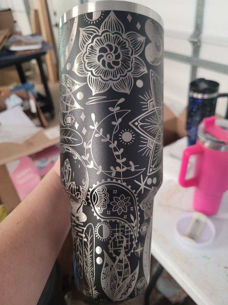 Boho Engraved Cup 40 Oz Tumbler Engraved - Etsy