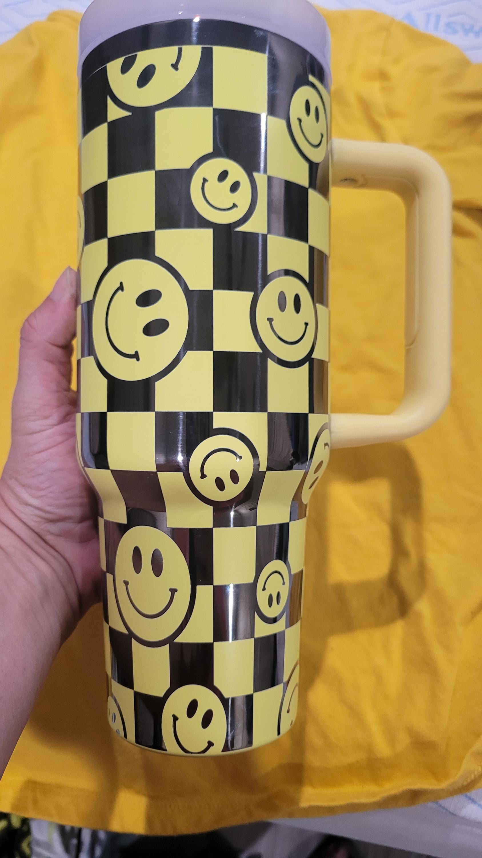 Smiley Face Cup 40 Oz Engraved - Etsy