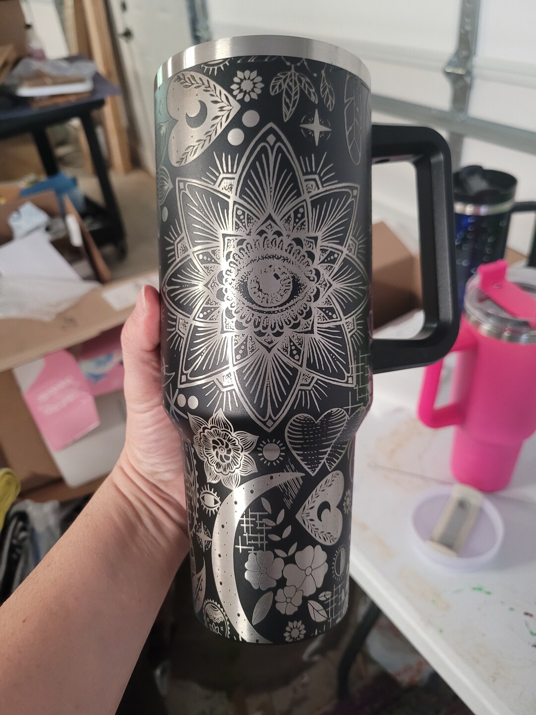 Boho Engraved Cup 40 Oz Tumbler Engraved - Etsy