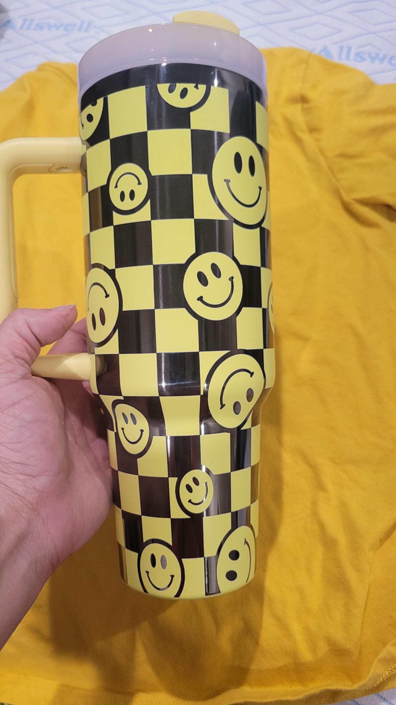Smiley Face Cup 40 Oz Engraved - Etsy