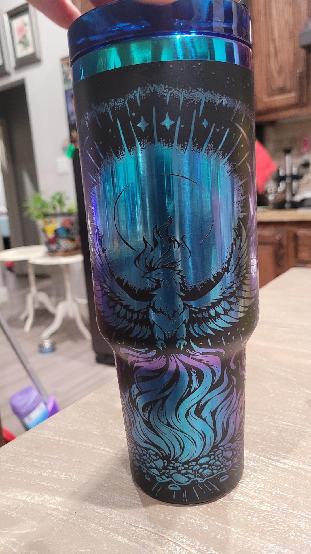 Phoenix Rising Cup 40 Oz Engraved Phoenix - Etsy
