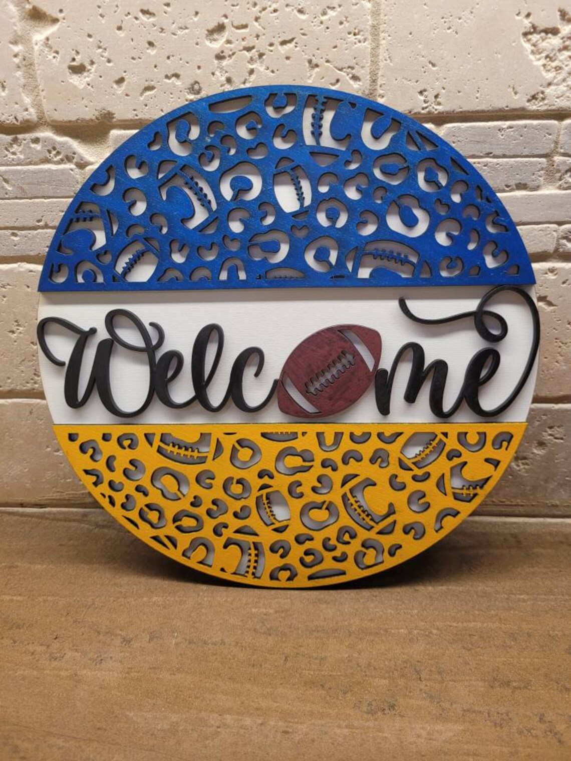 Football Welcome Sign With School Colors - Etsy