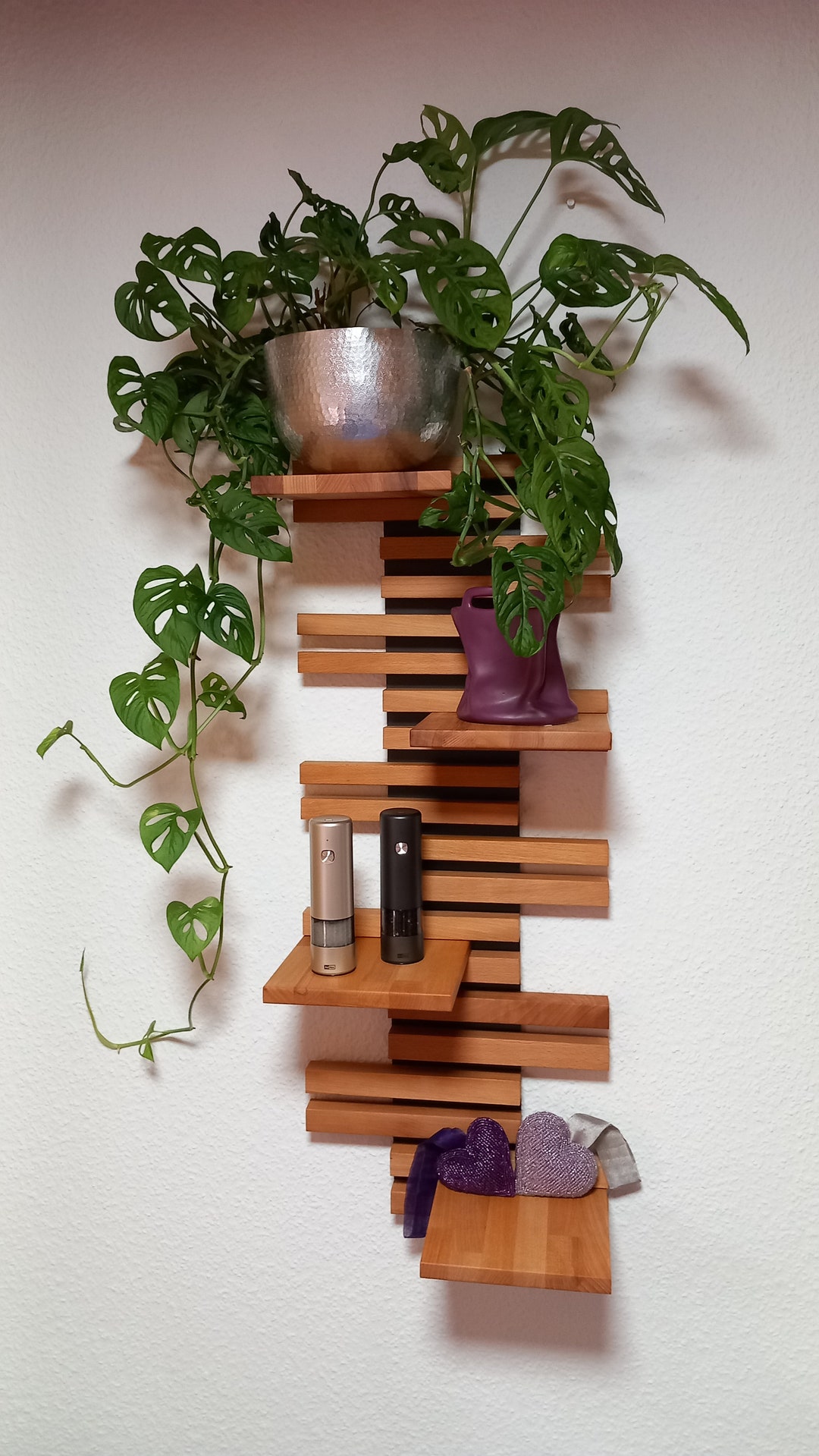 Wall Shelf, the Flexible System. With Square Beech Plywood Plug-in ...