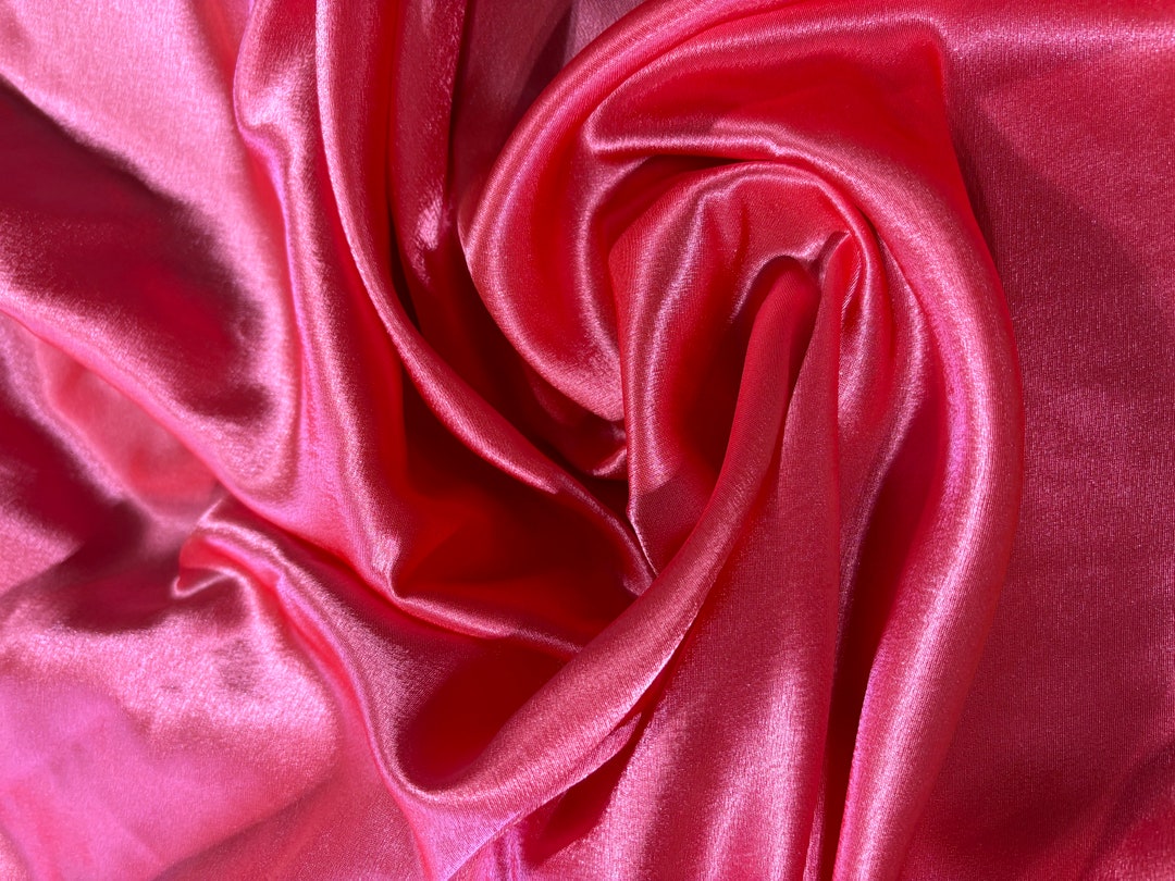 Silky Satin Raspberry - Apparel Fabric- by the Yard- Pink, Apparel ...