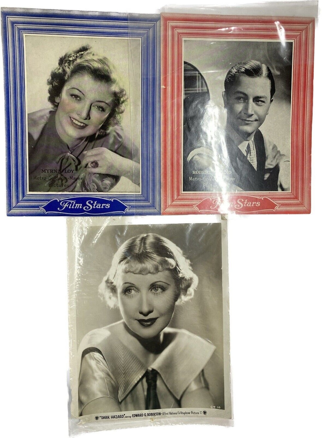 Vintage Film Star Photos, 1930s Myrna Loy, Robert Young (lot of 3) - Etsy