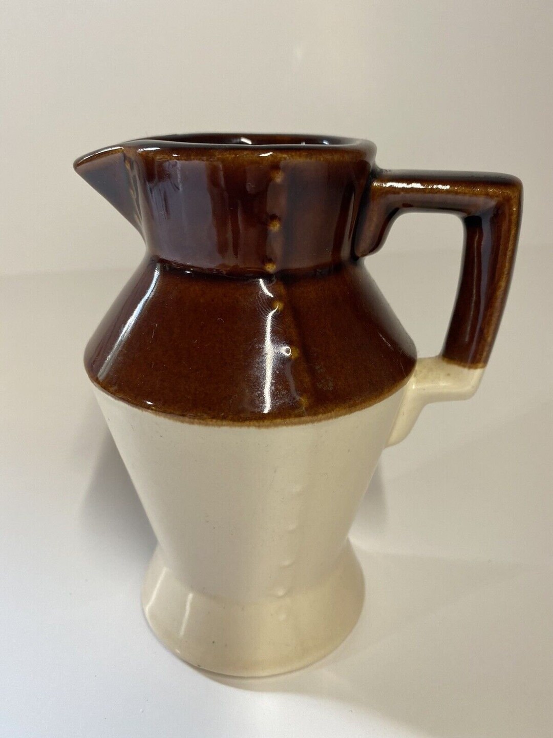 Vintage Mccoy Pottery spirit of 76 Creamer Pitcher Brown Ivory ...