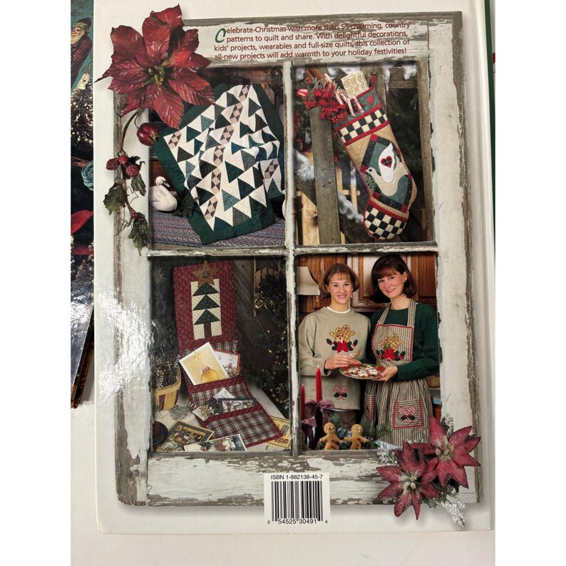 Vintage Christmas Craft Book Lot Cross Stitch Quilt Southern Living ...