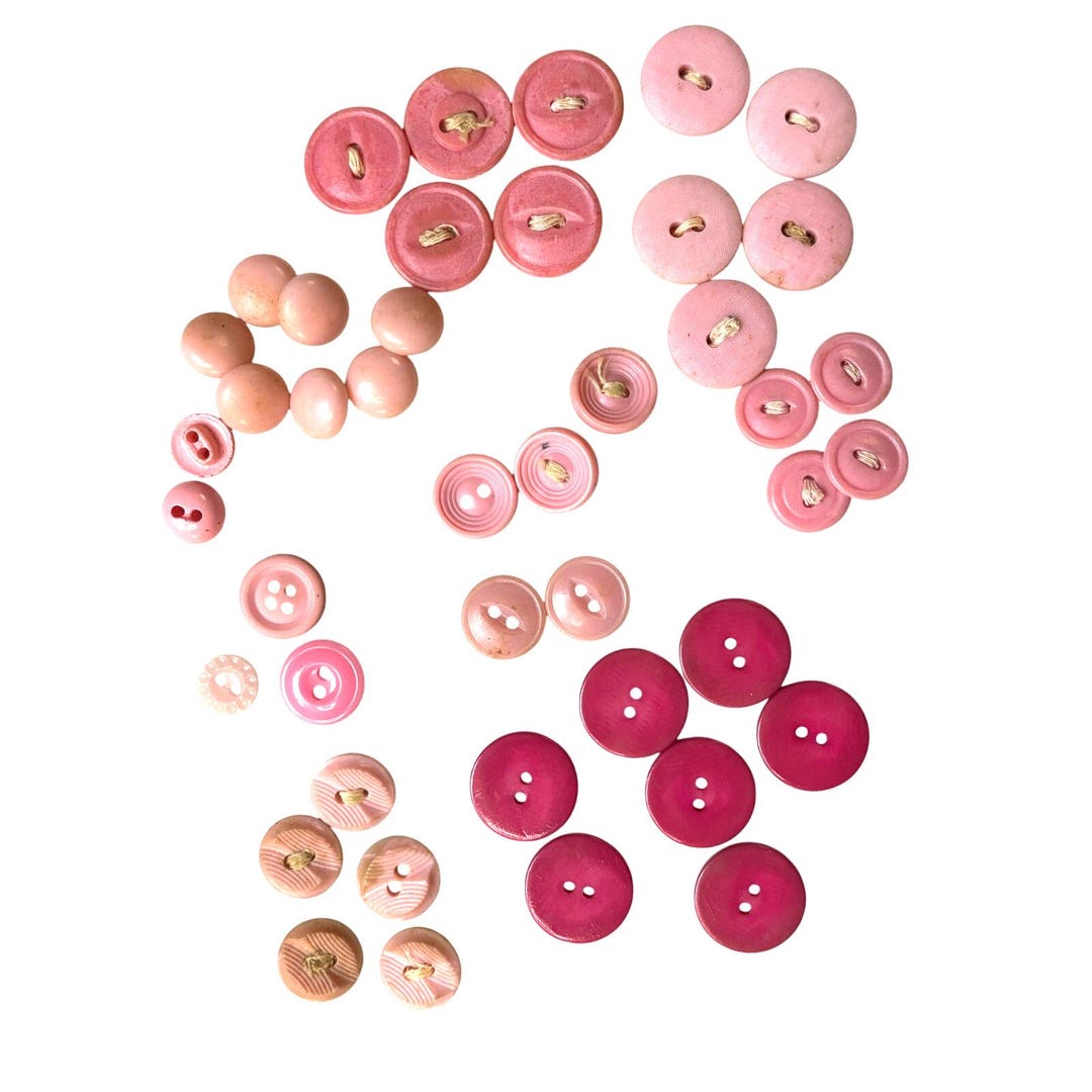 Vntg Small Poodle Pink Plastic Button Lot Retro Estate Buttons 43 Pc - Etsy