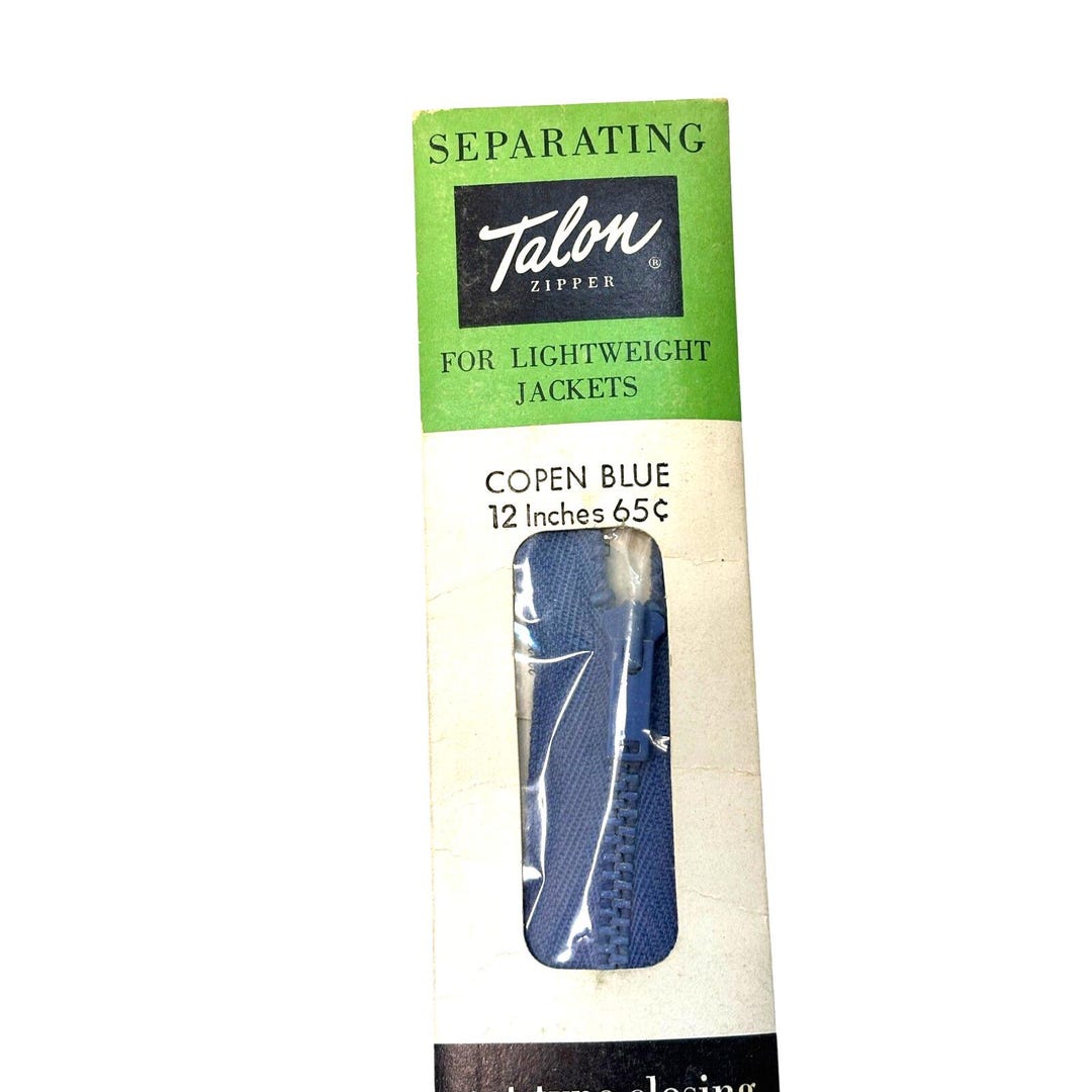 Vintage Talon Zipper Separating Lightweight Jackets 12 Inch Copen Blue ...