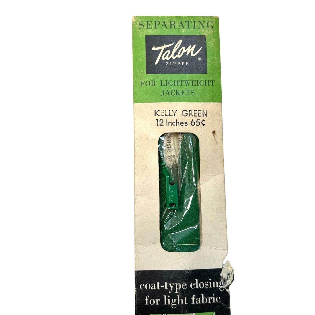 Vintage Talon Zipper Separating Lightweight Jackets 12 Inch Kelly Green ...