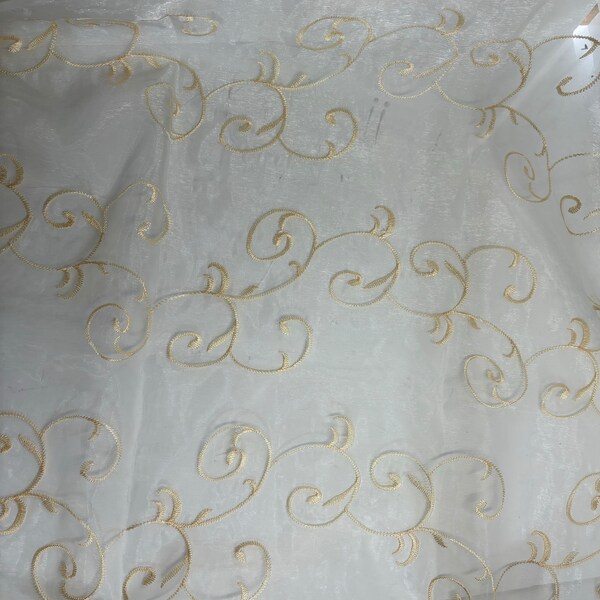 Embroidered Sheer Fabric - Etsy