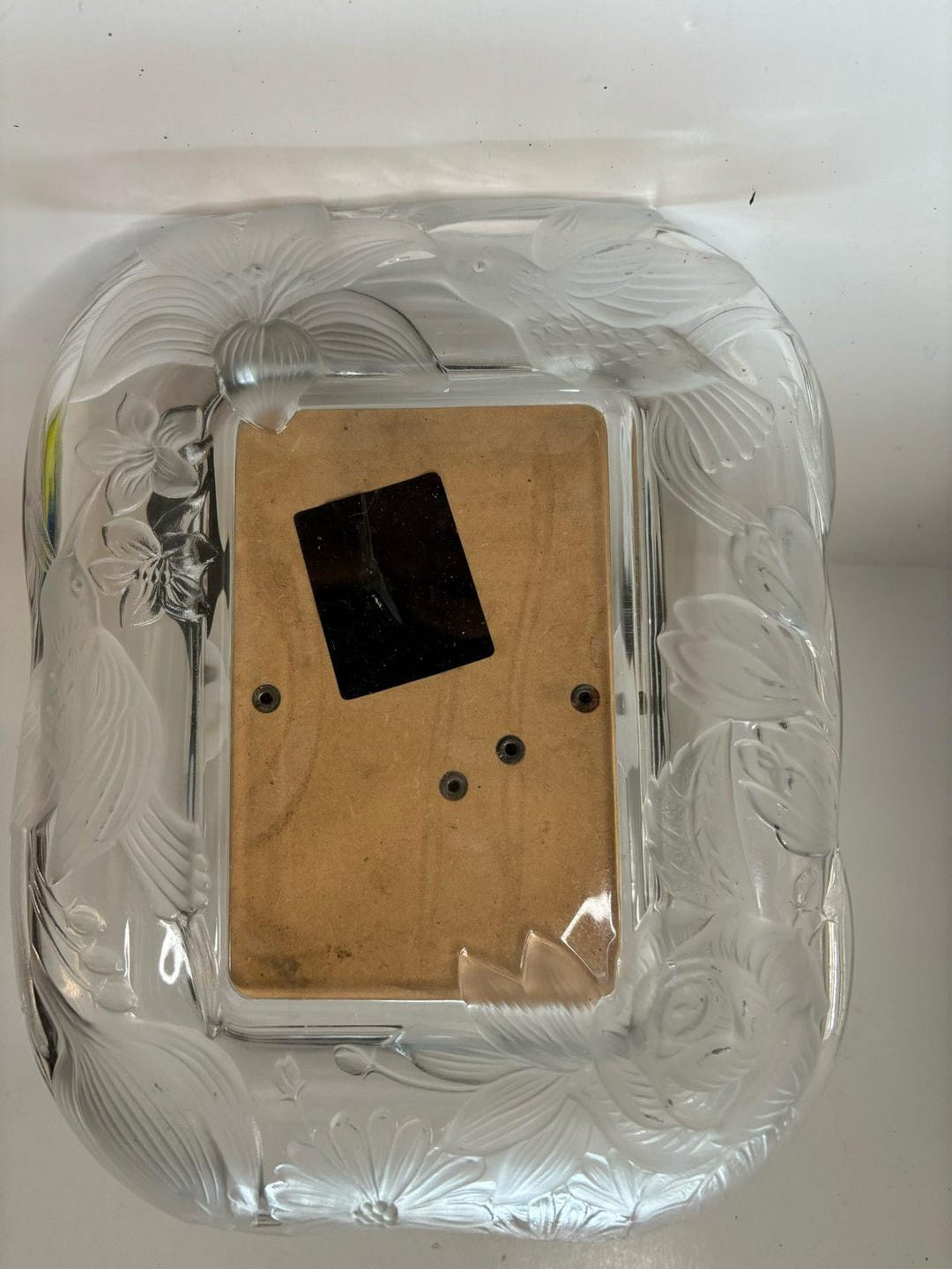 Crystal Clear Signatures Glass Hummingbird Frame for 3.5x5 Photo ...