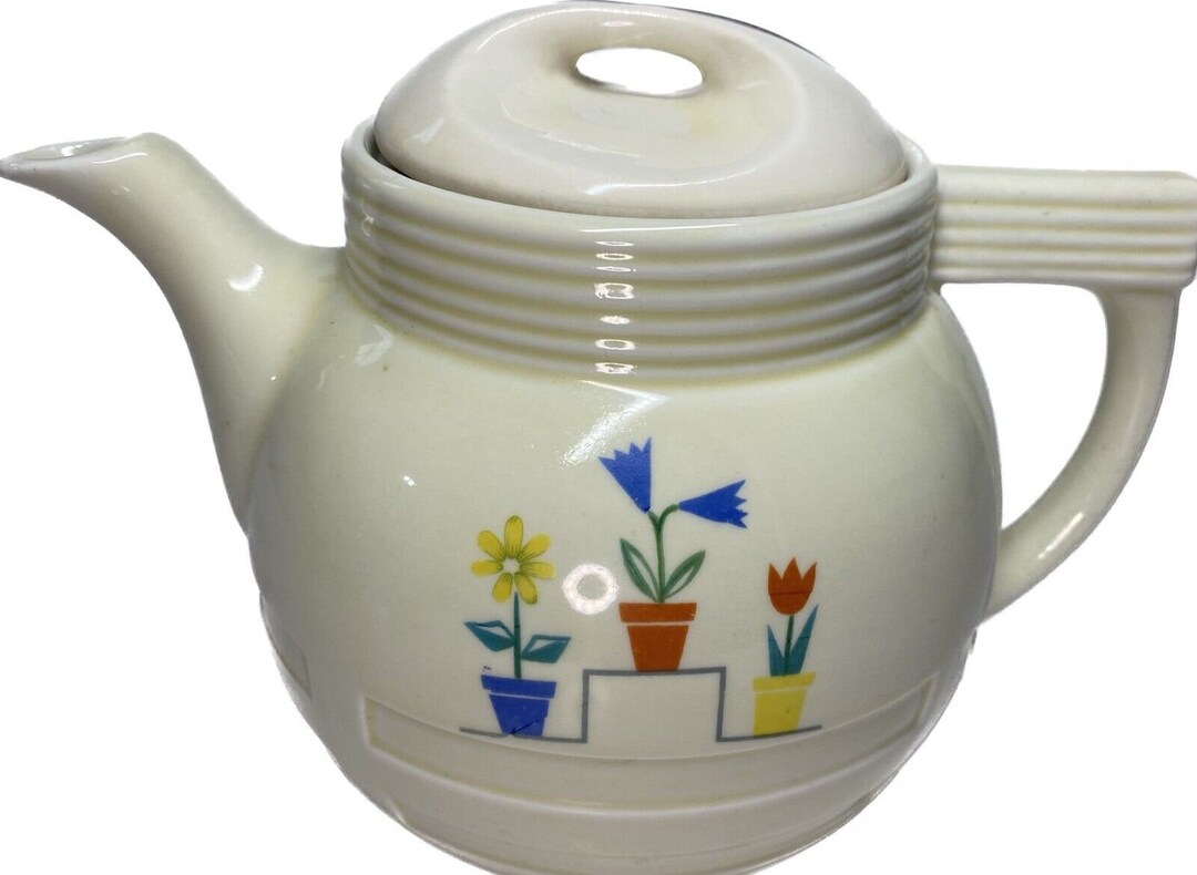 Vintage Drip-o-lator Coffee Tea Serving Pot Art Deco Flower Pots Design ...