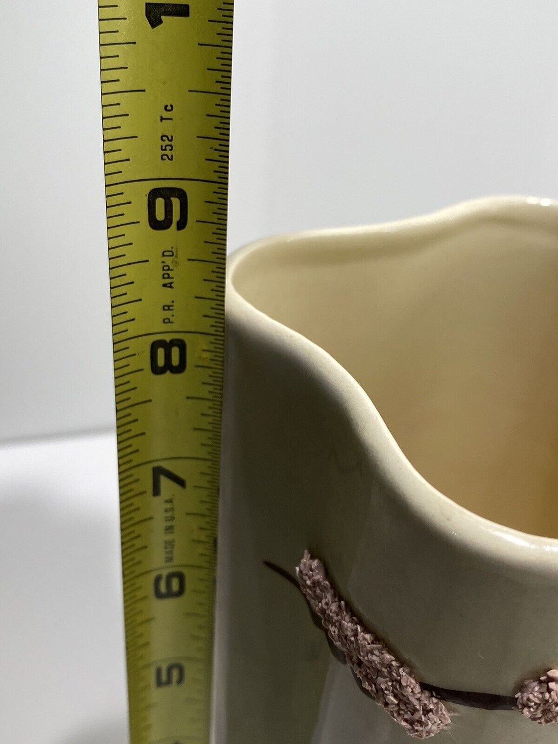 Vintage Weil Ware Hand Decorated 8 Ming Tree Raised Leaves Vase ...