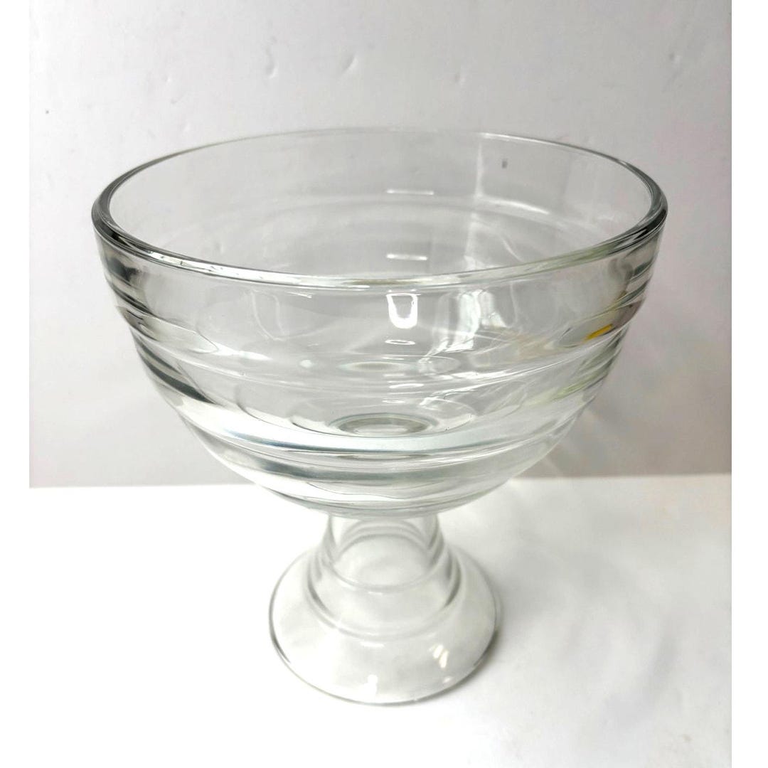 Large Pedestal Glass Trifle Serving Bowl Saturn Pattern 8.5 Tall - Etsy