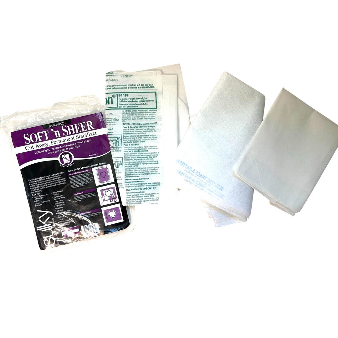Sulky Soft 'n Sheer Cut Away Stabilizer and Interfacing Fusible Web ...