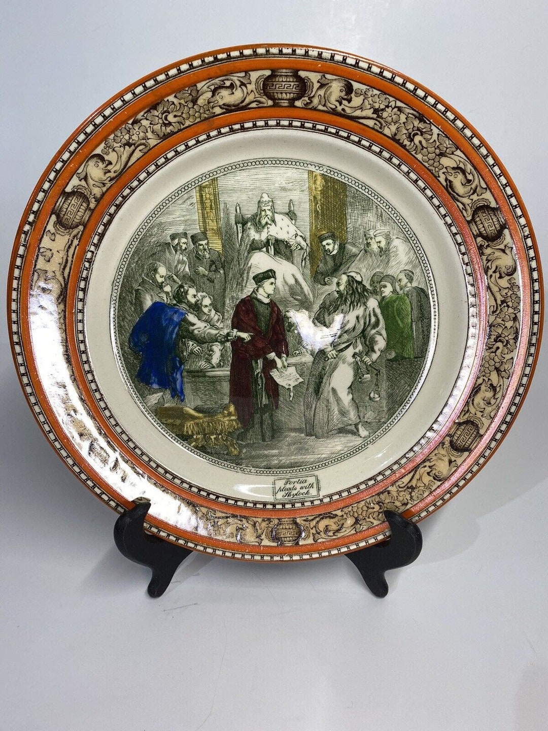 Vintage Adams England Porcelain Plate Shakespere Merchant of Venice ...