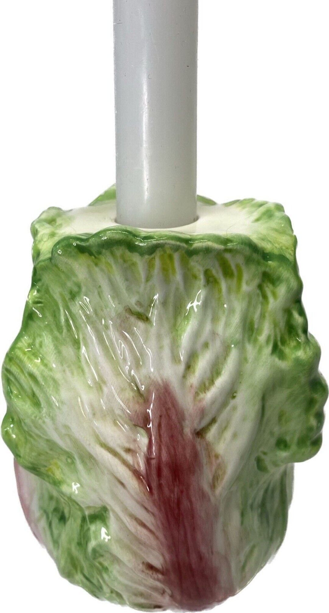 Cabbage Candle Stick Holder Pink and Green Cabbage Ware Farmhouse ...