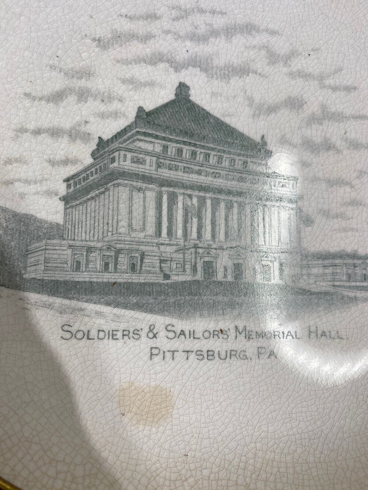 Soldiers and Sailors Memorial Hall Pittsburg, PA Decorative Plate 8.25 ...
