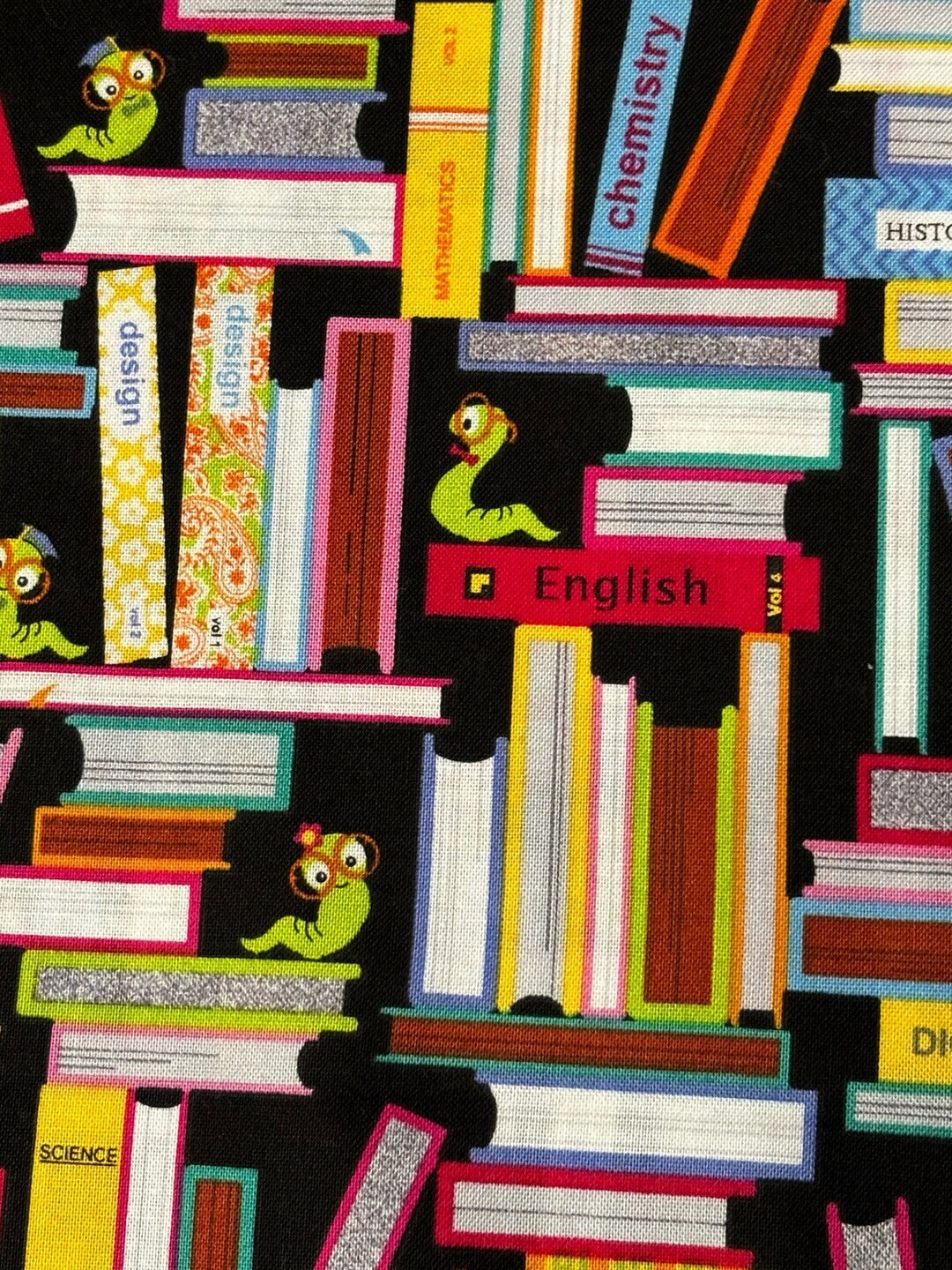 Bookworm Novelty Fabric Traditions Cotton Quilting Fabric by the Yard ...