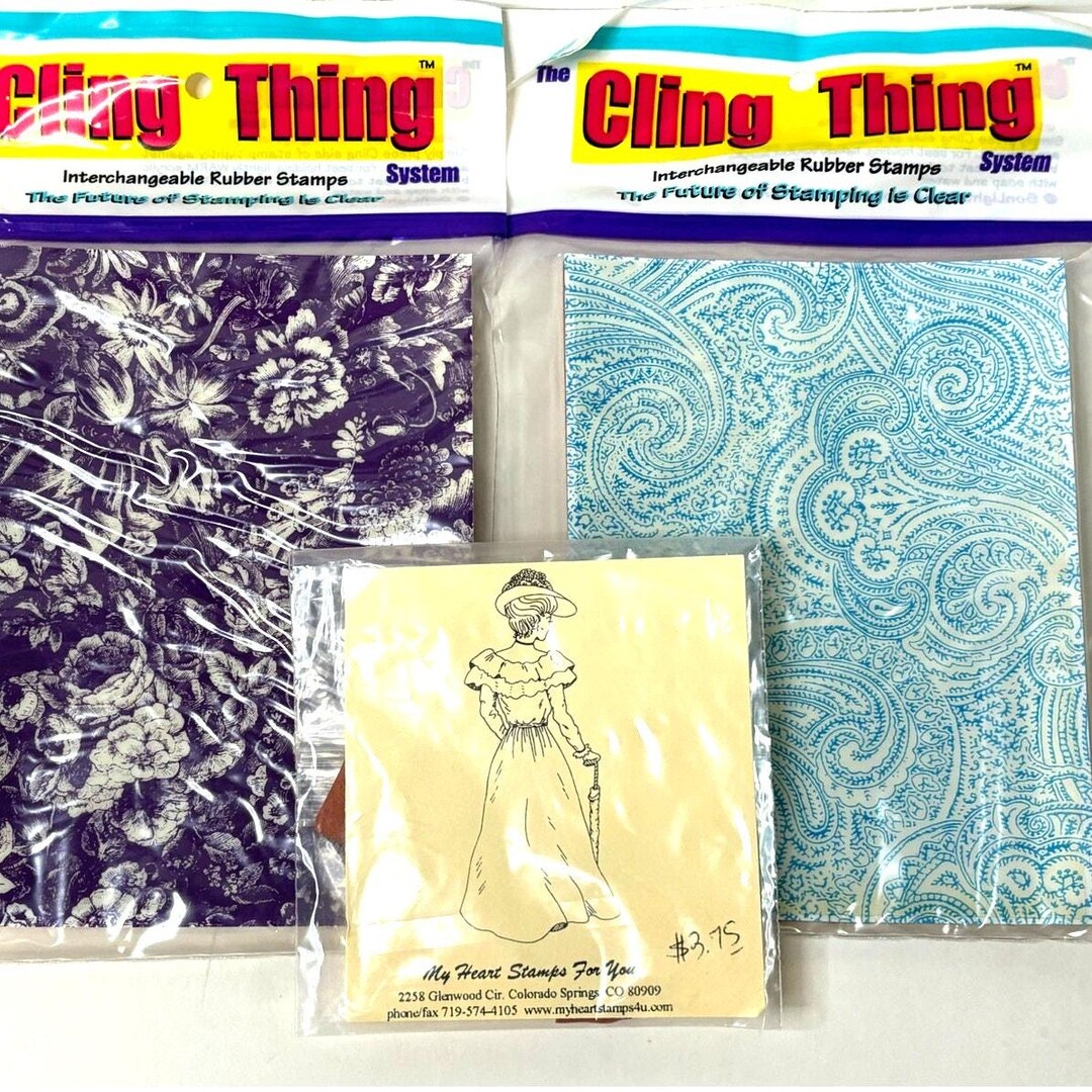 3 Cling Mount Stamps Victorian Edwardian 5.5x4.25" NEW Scrapbooking ...