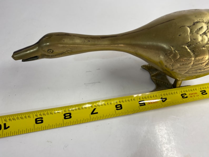 Vintage Brass Goose Figurine Mid Century Honking Duck Statue MCM Decor - Etsy