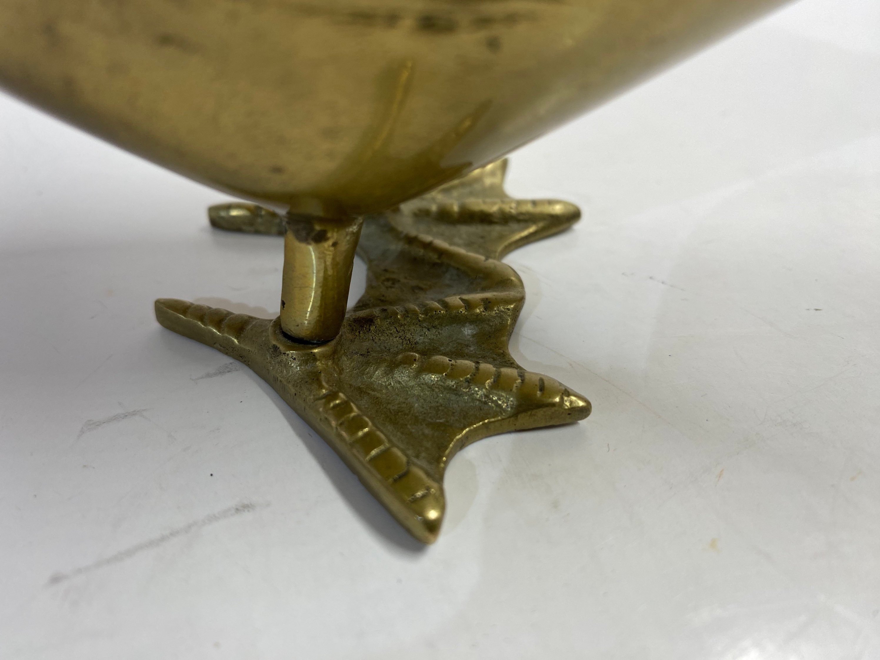 Vintage Brass Goose Figurine Mid Century Honking Duck Statue MCM Decor ...