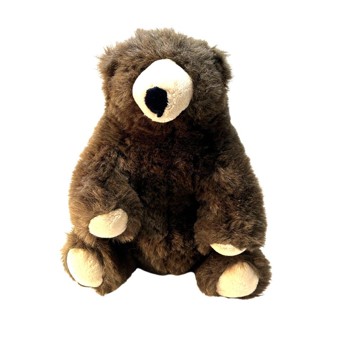 Vintage 80s Geoffrey Inc Brown Teddy Bear Plush 1988 Stuffed Animal 14 ...