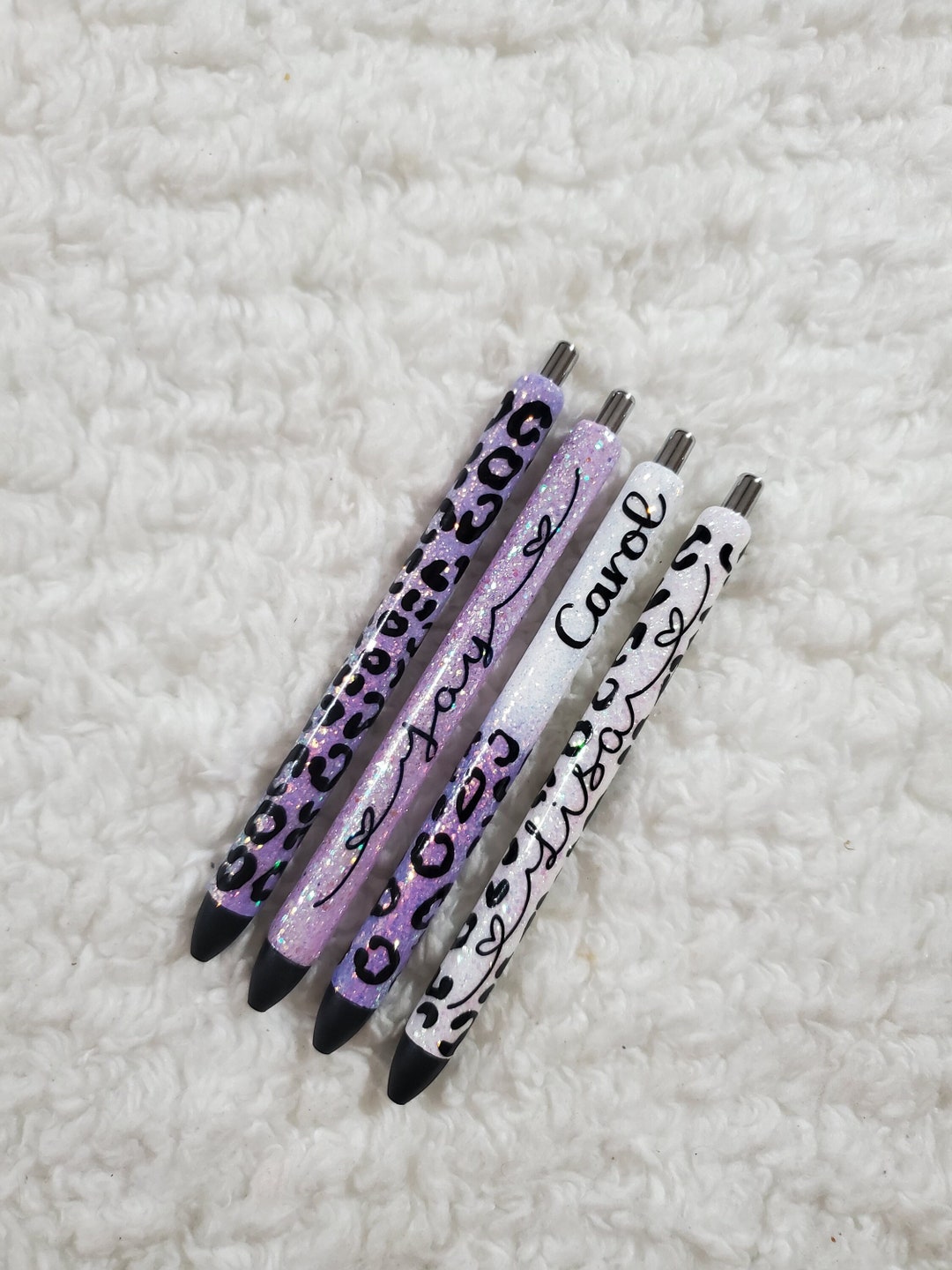 Personalized Glitter Gel Pen, Custom Epoxy Glitter Pen, Custom Gel Pen ...