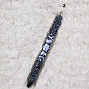 Phases of the Moon Glitter Gel Pen, Custom Epoxy Glitter Pen, Custom ...