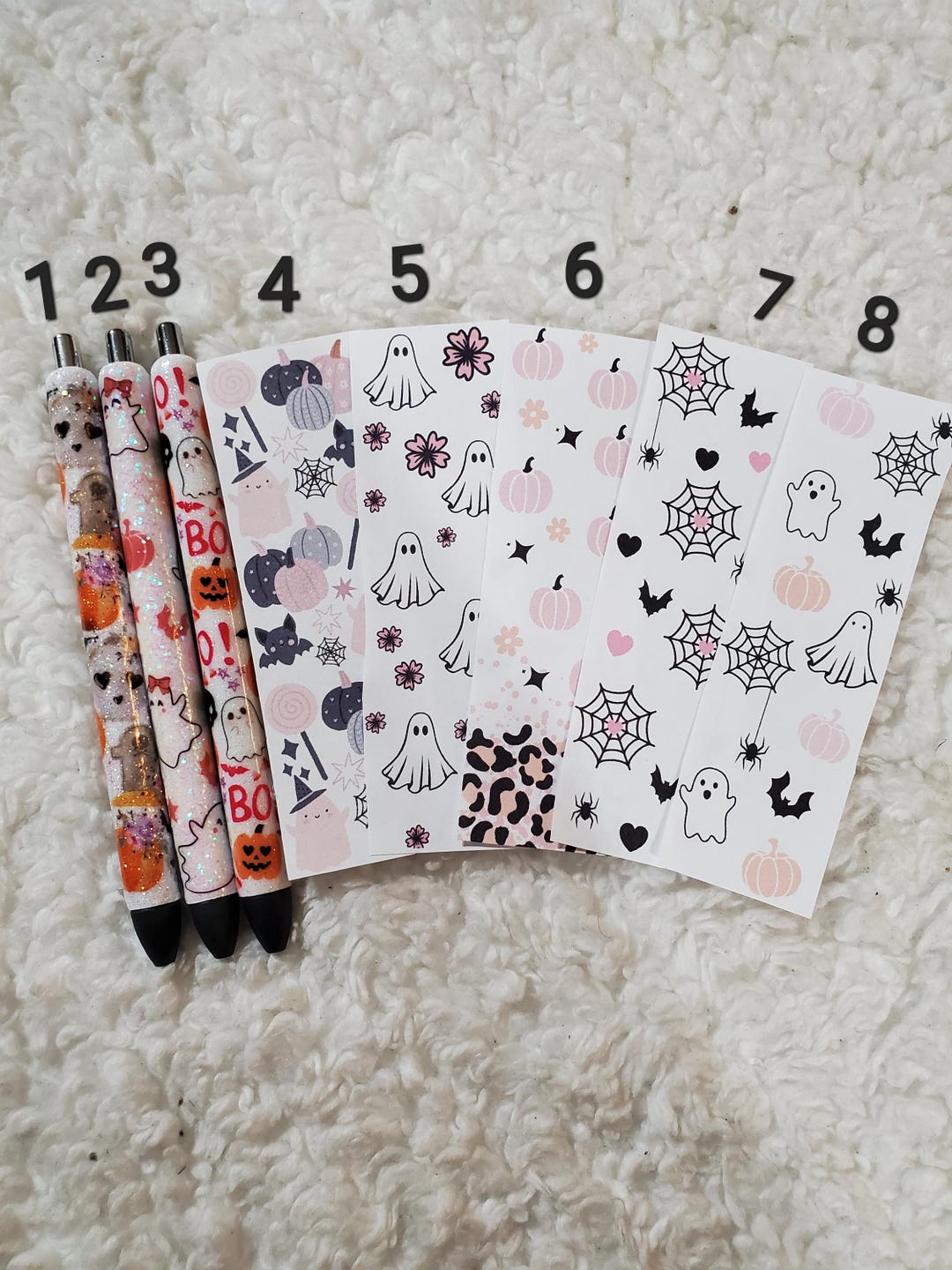 Halloween Spooky Glitter Pen, Custom Epoxy Glitter Pen, Custom Gel Pen ...