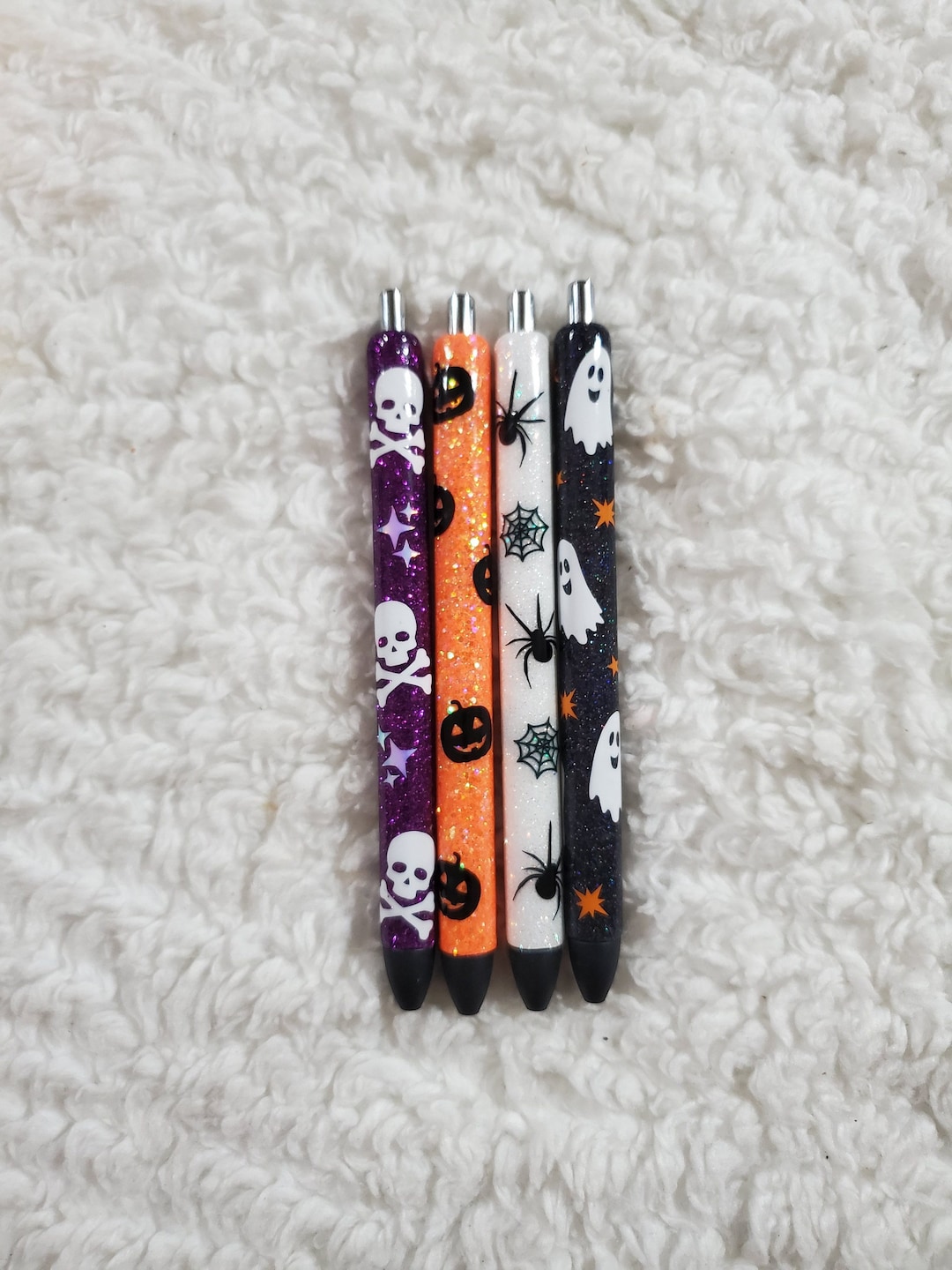 Halloween Spooky Glitter Pen, Custom Epoxy Glitter Pen, Custom Gel Pen ...
