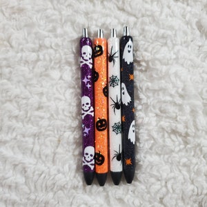 Halloween Spooky Glitter Pen, Custom Epoxy Glitter Pen, Custom Gel Pen ...