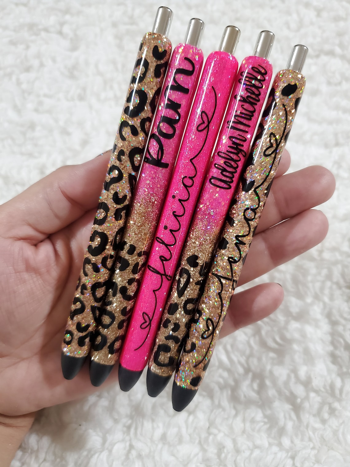 Personalized Glitter Gel Pen Custom Epoxy Glitter Pen Custom - Etsy