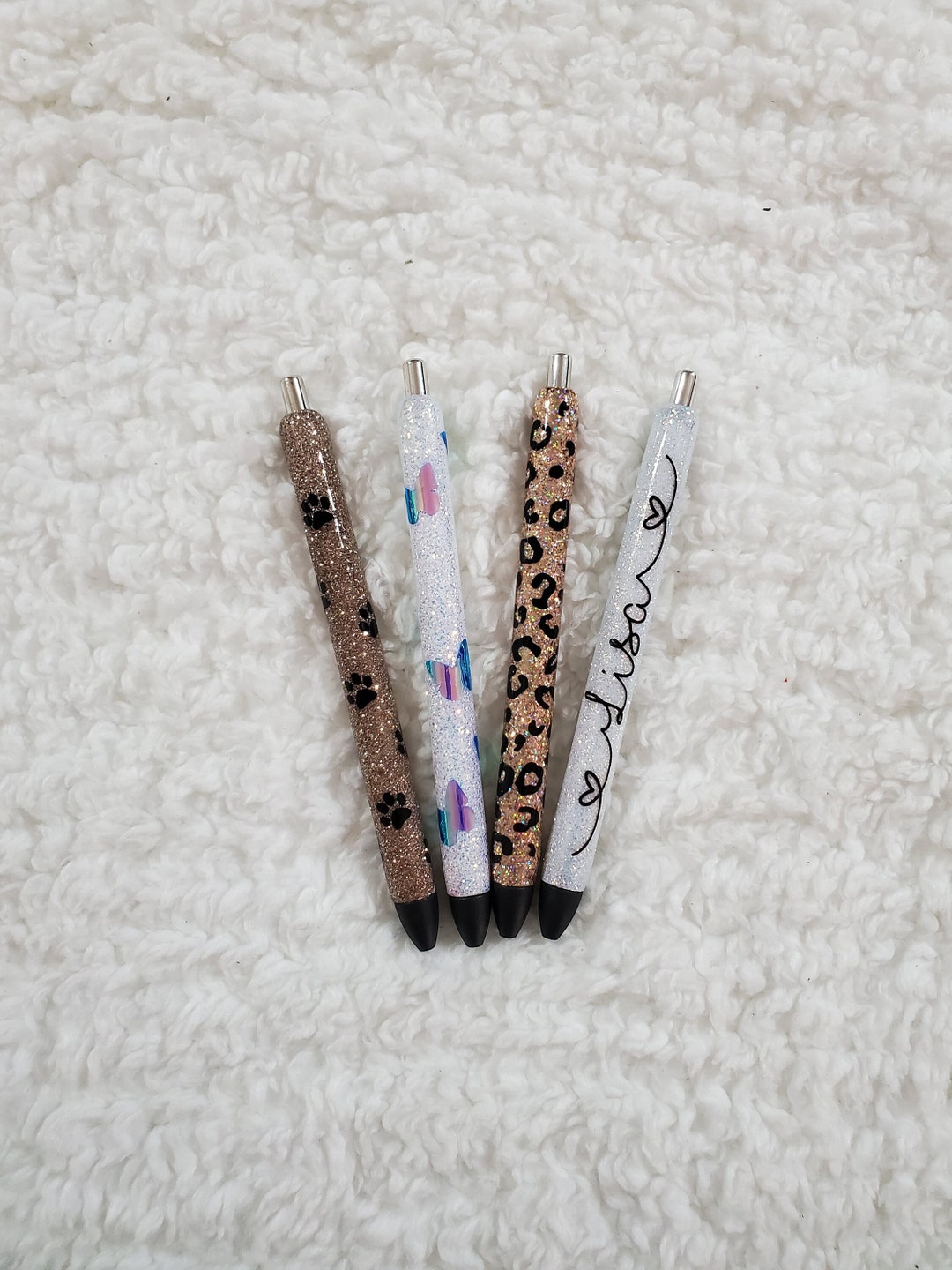 Personalized Glitter Gel Pen, Custom Epoxy Glitter Pen, Custom Gel Pen ...