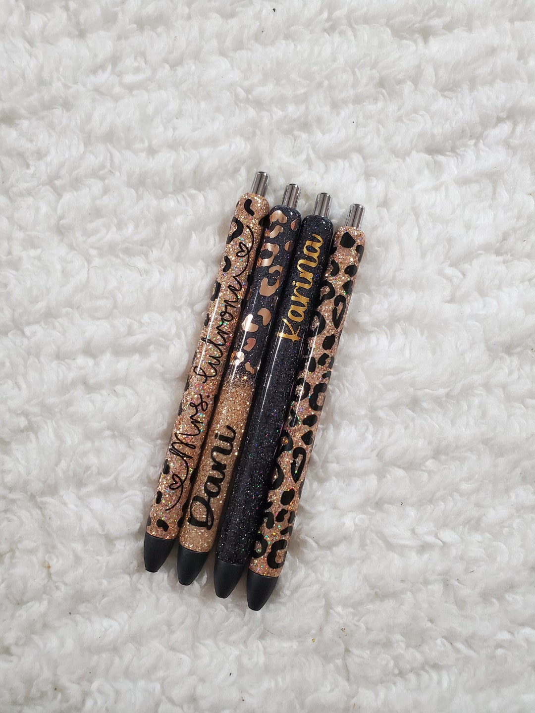 Personalized Glitter Gel Pen, Custom Epoxy Glitter Pen, Custom Gel Pen ...