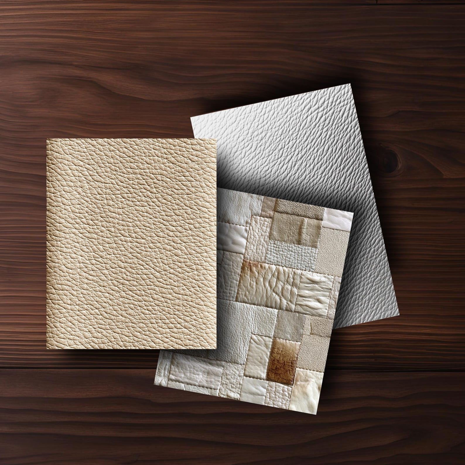 Neutral Leather Texture, Scrappy Papers, Junk Journal Cover, Natural ...