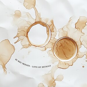 Coffee Stained Paper Set | 10 Digital Coffee Dyed Pages | Diy Paper ...