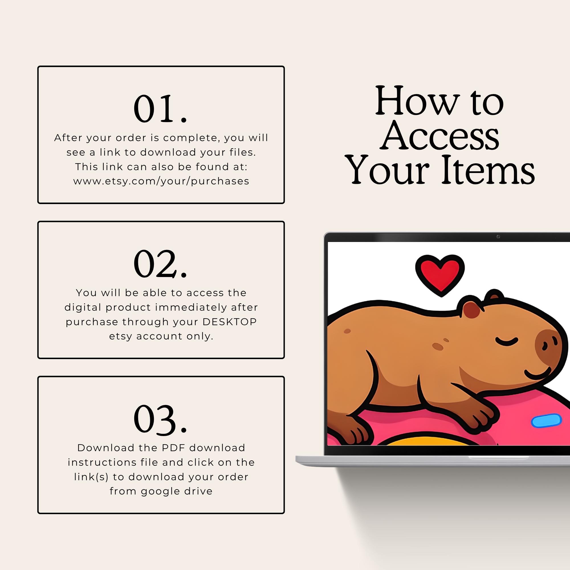 Summer Capybara Clipart, Kawaii Animal PNG, Cute Capy Design for Shirt ...